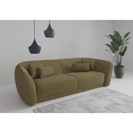 Sit & More sit&more Big-Sofa &raquo;Neapel&laquo; gr&uuml;n 100% Polyester B/H/T: 290cm x 86cm x 121cm, Flachgewebe, ohne Kissen