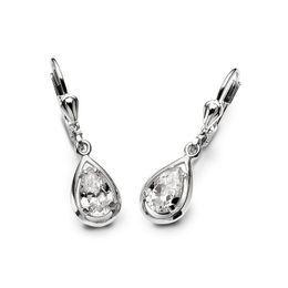 Amor Damen Paar Ohrh&auml;nger &raquo;Tropfen&laquo; mit Zirkonia (synth.) silber Silber 925 (Sterlingsilber)