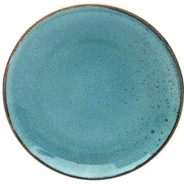 Creatable Dessertteller &raquo;Essteller NATURE COLLECTION&laquo; Teller Set f&uuml;r 6 Personen, &Oslash; 21 cm, Steinzeug blau Steinzeug 21cm