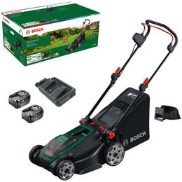 Bosch Home and Garden Akkurasenm&auml;her &raquo;ROTAK18V-43&laquo; Kraftvoller 3-in-1-M&auml;her f&uuml;r mittelgro&szlig;e bis gr&ouml;&szlig;ere Rasenfl&auml;chen gr&uuml;n 2 x 18V-Akkus liefern die Kraft eines 36V-Systems 