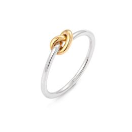 Elli Ring 925 Sterling Silber Knoten in Zweifarbig | Gr.: 56
