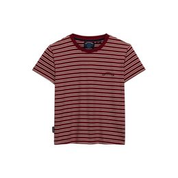 Superdry & Co T-Shirt 'Essential' Damen Gr&ouml;&szlig;e L bordeaux / offwhite