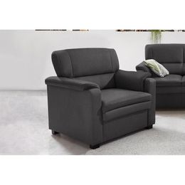 Sit & More sit&more Sessel &raquo;Pisa&laquo; mit Federkern grau NaturLEDER : Bitte beachten Sie, dass Lederbez&uuml;ge mehr N&auml;hte aufweisen als Stoffbez&uuml;ge.;Luxus-Microfaser 