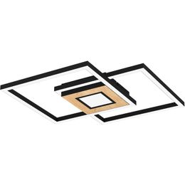 Eglo Deckenleuchte &raquo;Marinello Deckenlampe, Wohnzimmerlampe aus Metall, Holz und Kunststoff&laquo; LED-Modul 1 Stk. Kaltwei&szlig; Neutralwei&szlig; Warmwei&szlig; Wand-/