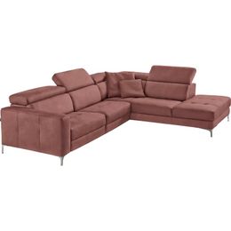 Egoitaliano Ecksofa &raquo;Matt, hoher Sitzkomfort und aufwendige Detailverarbeitung, L-Form&laquo; mit Ottomane, inkl. verstellbarer Kopfteile zum Relaxen braun B/H/T: 285cm