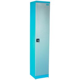G&uuml;de Werkzeugschrank &raquo;TYP A&laquo; B/T/H: ca. 38x38x192 cm, abschlie&szlig;bar blau Stahl blau, B/H/T: 38cm x 192cm x 38cm, T&uuml;ren: 1 Stk.