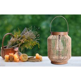 N&auml;ve n&auml;ve LED Solarleuchte &raquo;Korbinian&laquo; 1 Stk. Warmwei&szlig; Schnurbespannung, inkl. Lichtbulb mit LED, warmwei&szlig;es Licht, H: 30cm beige 1, &Oslash; 22cm H: 30cm, 1 Stk.