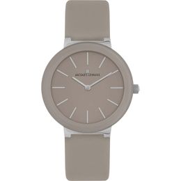 Jacques Lemans Damen Quarzuhr &raquo;Monaco&laquo; Armbanduhr, Damenuhr, Crystexglas, Lederarmband beige Einheitsgr&ouml;&szlig;e