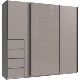 wimex Schwebet&uuml;renschrank &raquo;Bali in den Breiten 180cm, 225cm & 270cm, Schrank mit Glaselement&laquo; Kleiderschrank erh&auml;ltlich in den Farben; grafit und saharagrau