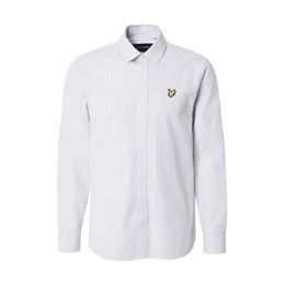 Lyle & Scott Button Up Shirt male size XL marine blue / White