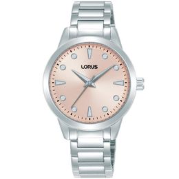 Lorus Damen Lorus Quarzuhr &raquo;Classic Quarz&laquo; Armbanduhr, Damenuhr, Edelstahlarmband, analog rosa Einheitsgr&ouml;&szlig;e