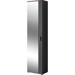 ByLiving Garderobenschrank &raquo;Jakob&laquo; mit gro&szlig;em Spiegel, Breite 49 cm braun FSC -zertifizierter Holzwerkstoff, Glas B/H/T: 49cm x 196cm x 30cm, T&uuml;ren: 1