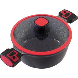 King Kochtopf &raquo;Click-Grip&laquo; 1 Stk. tlg. Aluminiumguss schwarz 6,1 l + &Oslash; 28cm
