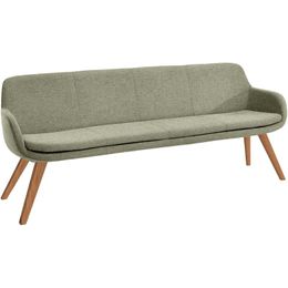 Musterring Essbank &raquo;Tavia&laquo; Stativgestell Wildeiche massiv ge&ouml;lt, Breite 180, 200 oder 220 cm gr&uuml;n 100% PES B/H/T: 220cm x 87cm x 66cm, Chenille
