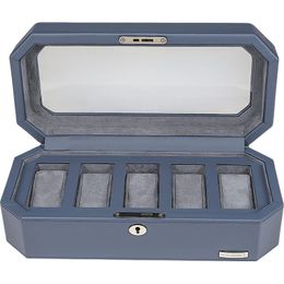 Windrose Damen Windrose Uhrenbox &raquo;Tempora, 804010.05&laquo; Aufbewahrung, Uhrenkasten, &Oslash; max.40mm, Armbanduhr, Geschenkidee blau Einheitsgr&ouml;&szlig;e
