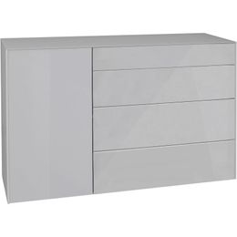 M&auml;usbacher Kommode &raquo;Imola&laquo; 2-Schubladen Kommode grau B/H/T: 131cm x 89cm x 42cm, F&uuml;&szlig;e aus Kunststoff,2 Packst&uuml;cke, 2 Stk., 1 Stk.