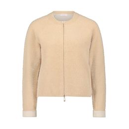 Betty Barclay Casual-Strickjacke mit Rei&szlig;verschluss in Beige | Gr.: 40