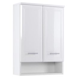 Welltime H&auml;ngeschrank &raquo;Neapel&laquo; Breite 50 cm, mit Hochglanzfronten und eleganter Fr&auml;sung wei&szlig; Holzwerkstoff, MDF B/H/T: 50cm x 71cm x 20cm, T&uuml;ren: 2 