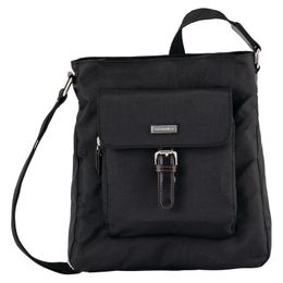 Tom Tailor Damen Tom Tailor Hobo &raquo;Rina&laquo; aus leichtgewichtigem Nylon und aufw&auml;ndig gewebten Gurtband schwarz B/H/T: 25cm x 27,5cm x 7cm