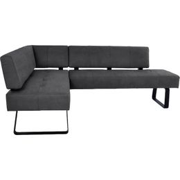 K+w Komfort & Wohnen K+W Komfort & Wohnen Eckbank &raquo;Spider II&laquo; Sitzsteppung, bequem durch Sandwichbauweise, 2 Stellma&szlig;e schwarz B/H/T: 165cm x 88cm x 227cm, Microfaser 1, 