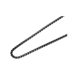 Adeli&aacute;s Unisex Halskette &ndash; Venezianerkette aus Edelstahl in schwarz | Gr.: 40 cm