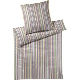Elegante Bettw&auml;sche &raquo;Side by side&laquo; 2 Stk. angenehmes Hautgef&uuml;hl gelb Mako-Satin, Obermaterial: 100% Baumwolle B/L: 135cm x 200cm, 1 Stk., 1 Stk., Mako-Satin, B