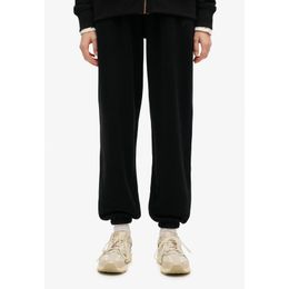 Superdry Damen Sweathose &raquo;ESSENTIAL LOGO JOGGER HB&laquo; aus Baumwollmischung, lange Passform, mit Kordel und Gummizug schwarz S, N-Gr