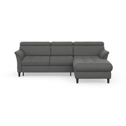 Sit & More sit&more Ecksofa &raquo;Marano L-Form&laquo; inklusive Kopfteilverstellung, optional Schlaffunktion & Bettkasten grau 100% Polyester B/H/T: 257cm x 166cm, Luxus-