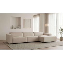 OTTO home Ecksofa &raquo;Jorrena, extra weicher Chenille-Stoff&laquo; L-Form, 3 Komfortstufen, Breite 316 cm, mit Wellenunterfederung beige 100% Polyester B/H/T: 