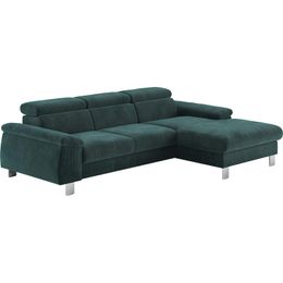 COTTA Ecksofa &raquo;Komaris L-Form, B: 244 cm&laquo; mit Kopfteilverstellung, optional Schlaffunktion, Bettkasten & Licht 88% POLYESTER (PES) 12% POLYAMID (PA) B