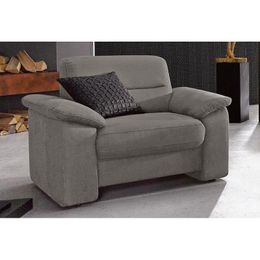 Sit & More sit&more Sessel &raquo;Ascara&laquo; inklusive komfortablem Federkern grau Softlux -Kunstleder;NaturLeder;Luxus-Microfaser ALTARA NUBUCK (100% Polyester) Luxus-