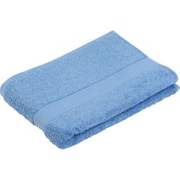 G&ouml;zze Badetuch &raquo;New York&laquo; moderne Uni-Farben, strukturierte Borte, 100% Baumwolle, in 2 Gr&ouml;&szlig;en blau Frottier, Obermaterial: 100% Baumwolle B/L: 100cmx150cm,