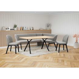 OTTO home Eckbankgruppe &raquo;Aretha Essecke, Sitzgruppe, Eckbank, K&uuml;chenbank&laquo; Set, 4er, 4 Stk. tlg. Esszimmer Sitzgruppe, Tisch, St&uuml;hle und Bank 