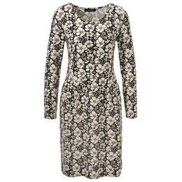 Aniston SELECTED Jerseykleid in schwarz-natur | Gr.: 48