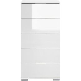 wimex Schubkastenkommode &raquo;Easy&laquo; mit Glas- oder Spiegelfront wei&szlig; B/H/T: 49cm x 102cm x 41cm, 5 Stk.