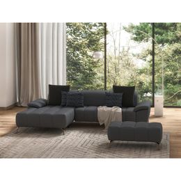 Sit & More sit&more Ecksofa &raquo;Cool L-Form&laquo; wahlweise mit Kopfteilverstellung und Vorziehsitz, motorisch blau B/H/T: 290cm x 79cm x 185cm, Chenille, Recamiere 