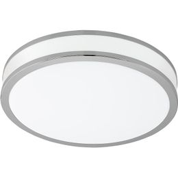 Eglo Deckenleuchte &raquo;PALERMO 2&laquo; LED-Board 1 Stk. Warmwei&szlig; Deckenleuchte, Stahl und Kunststoff, Farbe: Chrom, wei&szlig; wei&szlig; 1, &Oslash; 28cm H: 7cm, 1 Stk.