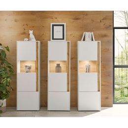 Home Affaire Wohnwand &raquo;City/Giron, moderne Anbauwand, Komplettset in vielen Farben verf&uuml;gbar&laquo; Set, 3 Stk. tlg. wei&szlig; Holzwerkstoff B/H/T: 190cmcm x 