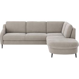 Sit & More sit&more Ecksofa &raquo;Soul L-Form&laquo; wahlweise mit Schlaffunktion und Bettkasten oder Schubkasten grau 100% Polyester B/H/T: 257cm x 90cm x 239cm, Luxus-