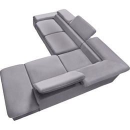 Sit & More sit&more Ecksofa &raquo;Alcatraz L-Form&laquo; wahlweise mit Schlaffunktion grau Struktur fein (97% Polyester, 3% Polyamid);Luxus-Microfaser ALTARA NUBUCK (95% 