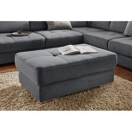 Sit & More sit&more Hocker &raquo;Santorini&laquo; grau Luxus-Microfaser (90% Polyester, 10% Polyamid);Struktur (100% Polyester);Luxus-Microfaser ALTARA NUBUCK (100% 