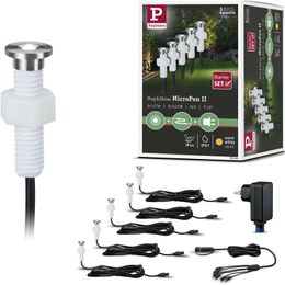 Paulmann LED Einbauleuchte &raquo;Plug & Shine&laquo; LED-Modul 7 Stk. Warmwei&szlig; LED-Modul, IP67 3000K incl. Driver silber 5, &Oslash; 2cm, 7 Stk.