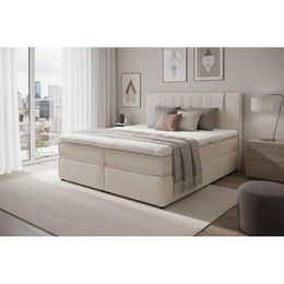 Home Affaire Boxspringbett &raquo;Bellissimo, Doppelbett, Polsterbett, Federkernbett, Komforbett&laquo; inkl. 9cm Topper, 5-Zonen-Taschen-Federkernmatratze, 