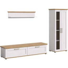 Home Affaire Wohnwand &raquo;Cosenza&laquo; Set, 3 Stk. tlg. wei&szlig; B/H/T: 240cmcm x 161cmcm x 40cmcm