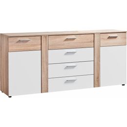 Procontour Kommode &raquo;Trenti&laquo; H&ouml;he 81 cm, mit variabel verstellbaren Einlegeb&ouml;den wei&szlig; B/H/T: 180cm x 81cm x 40cm