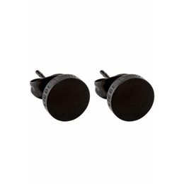 Liebeskind Berlin Damen Paar Ohrstecker &raquo;Schmuck Geschenk Edelstahl Ohrringe Kreis&laquo; schwarz 8mm, Edelstahl