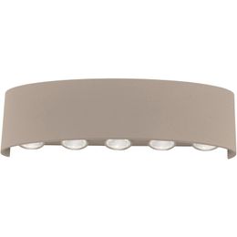 Paul Neuhaus LED Wandleuchte &raquo;CARLO&laquo; LED-Board 1 Stk. Warmwei&szlig; IP54, F&uuml;r Innen und Au&szlig;en, Lichtstrahl nach oben und unten beige 10, H: 8cm, 1 Stk.