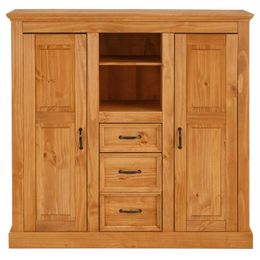 OTTO home Highboard &raquo;Selma&laquo; Stauraumschrank, Breite 130 cm beige B/H/T: 130cm x 130cm x 38cm