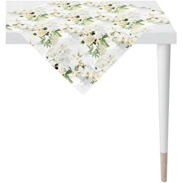 Apelt Tischdecke &raquo;6721&laquo; wei&szlig; Baumwolle, Polyester B/L: 100cm x 100cm, quadratisch