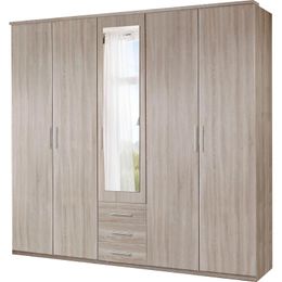 wimex Kleiderschrank &raquo;Ben&laquo; mit jeweils drei Schubk&auml;sten braun Eiche S&auml;gerau Nachbildung, B/H/T: 225cm x 210cm x 58cm, Schubladen: 3 Stk. T&uuml;ren: 5 Stk.
